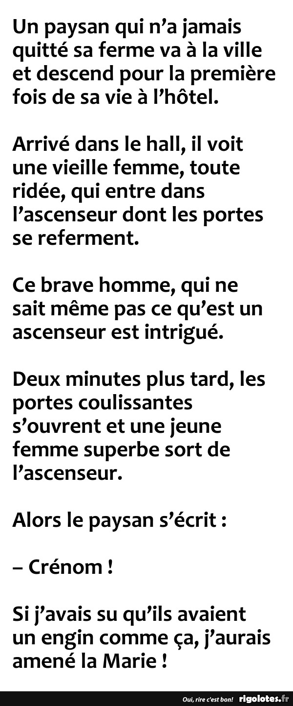 Un paysan qui n'a jamais quitté sa ferme... - Blagues et les meilleures ...