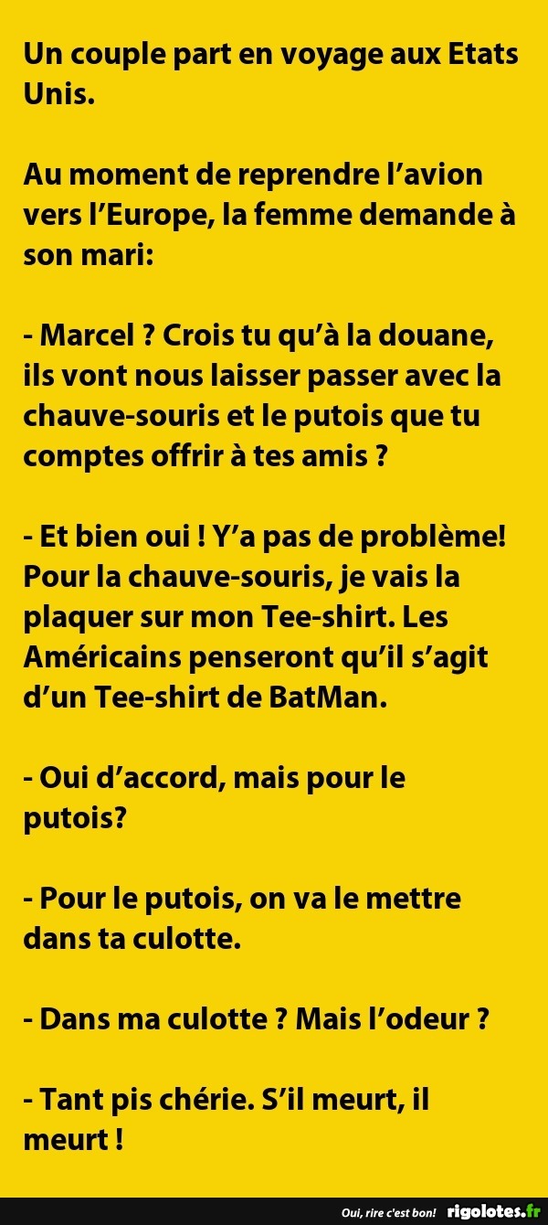 Un couple part en voyage ... - Blagues et les meilleures images drôles!